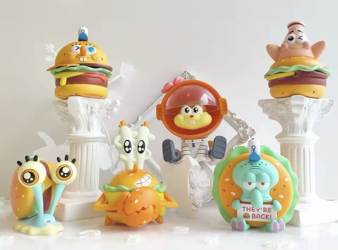 Spongebob Squarepants McDonald’s Burger COMPLETE SET Of 6 Blind Box Fi ...