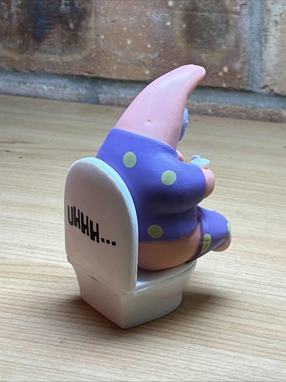 SpongeBob Figure Patrick Star On Toilet Uhhh Action Figure 9-10cm Gift ...