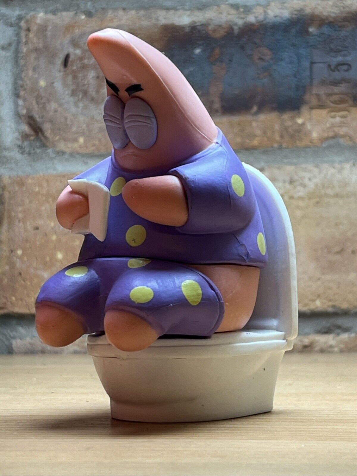 SpongeBob Figure Patrick Star On Toilet Uhhh Action Figure 9-10cm Gift ...